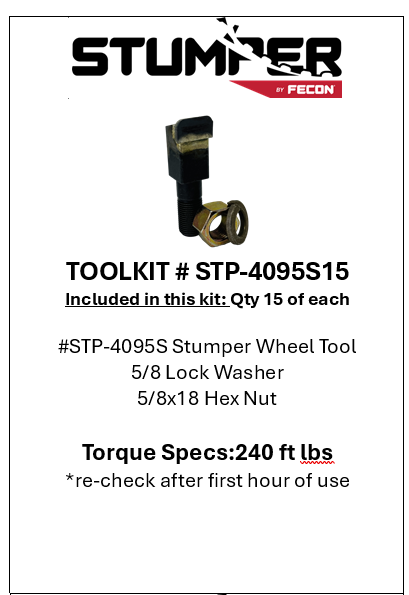STUMPER 15 PC TOOL KIT W/HARDWARE – Shop Fecon